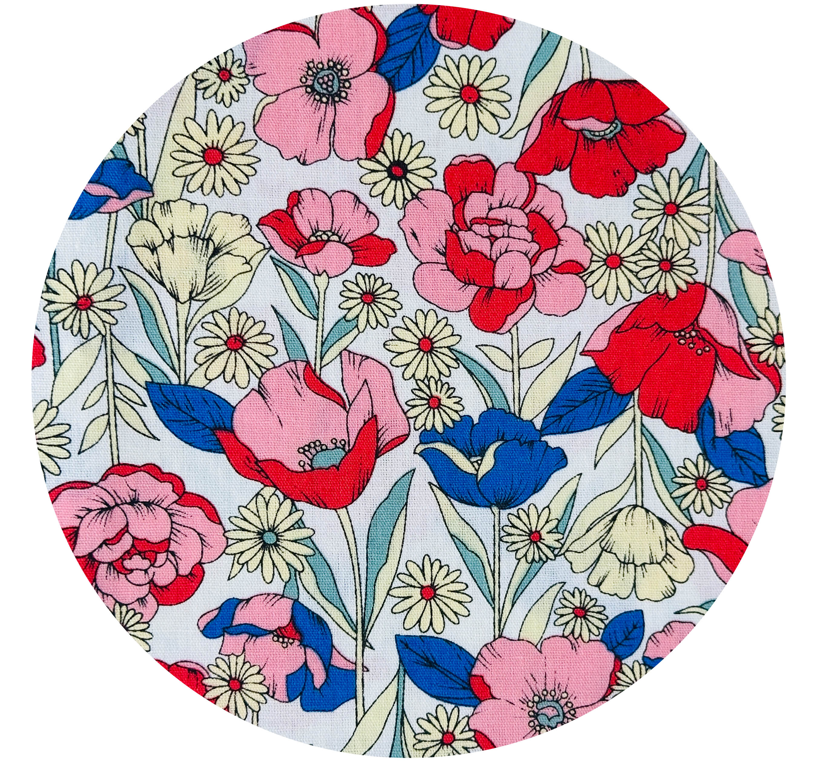 200cms FAB Modern Cotton Fabric PRETTY – Pink Peacock