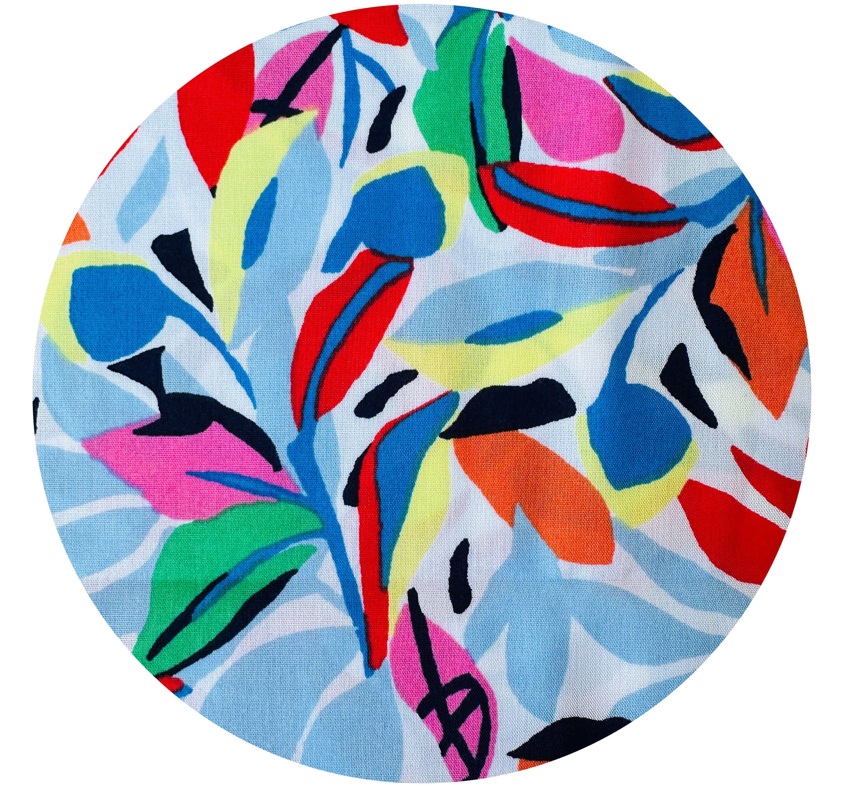 140cms Wide by The Metre BRIGHT Cotton Fabric – Pink Peacock