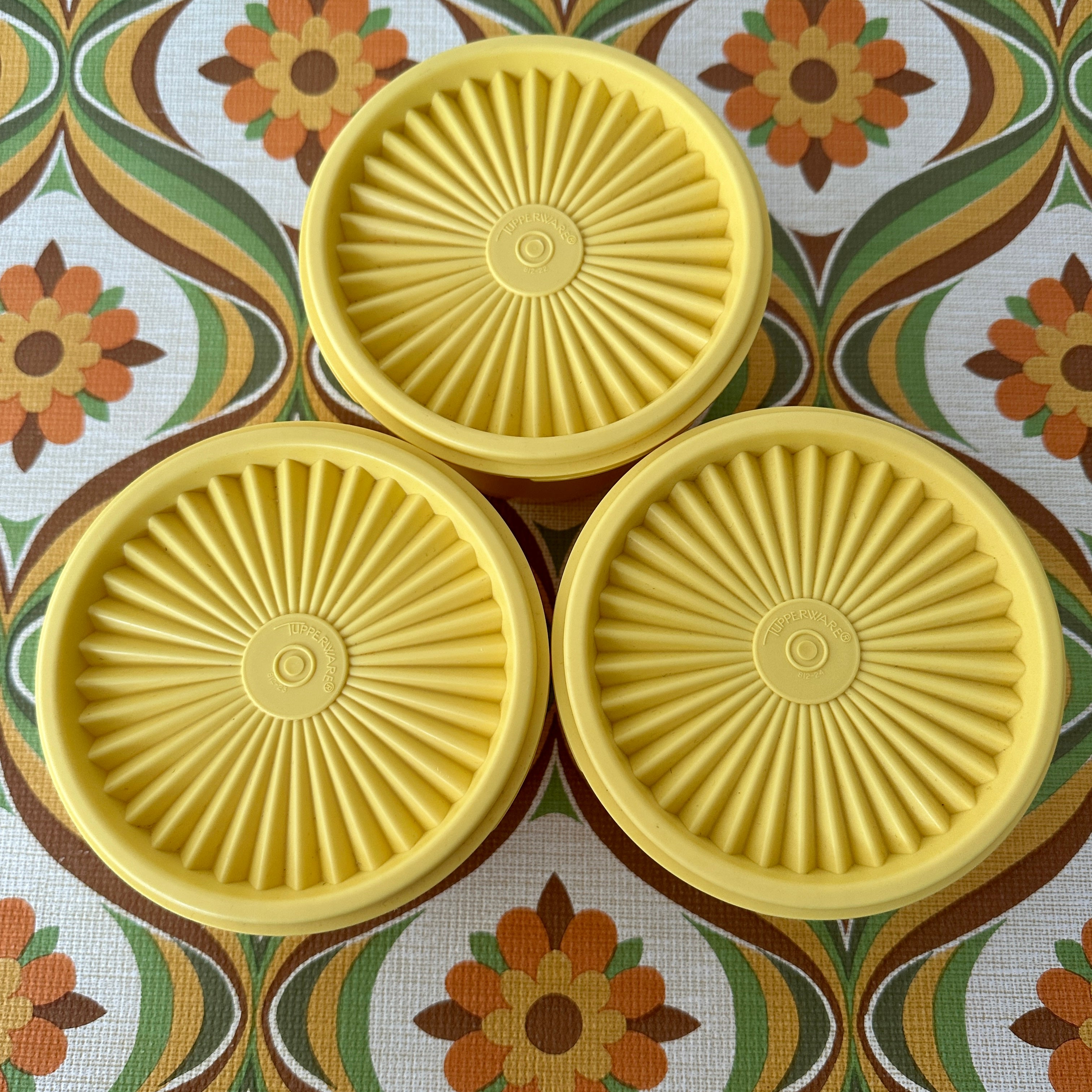 Three RETRO Tupperware Containers 70's Kitchen – Pink Peacock