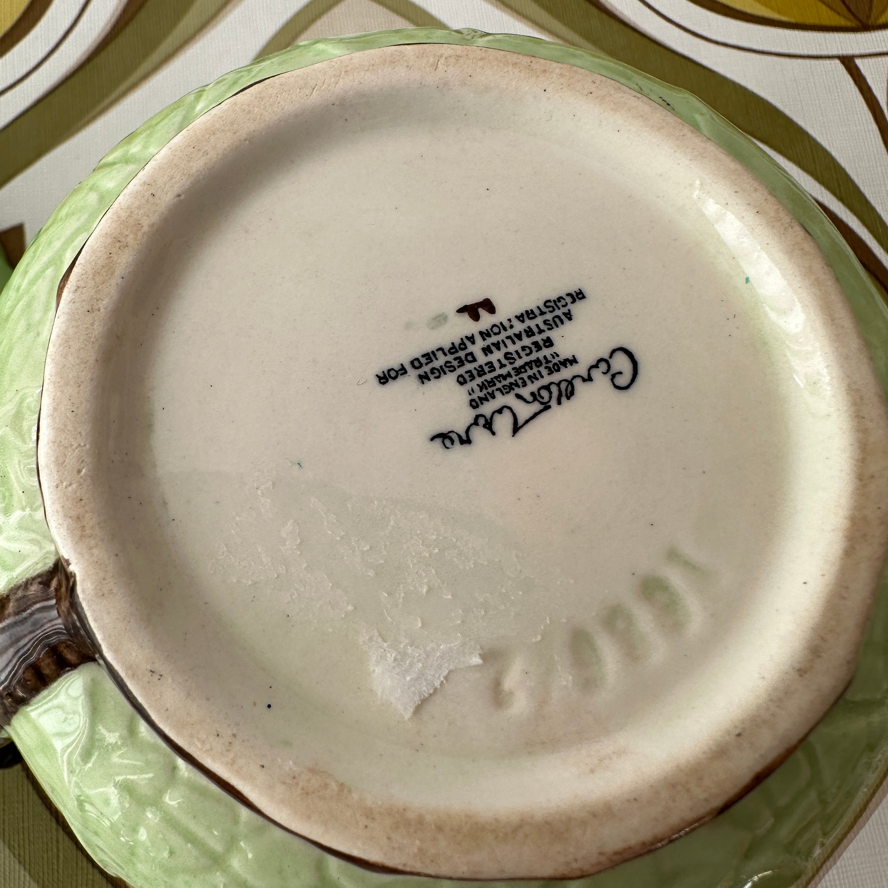 PAIR Carlton Ware Vintage Australian Design – Pink Peacock