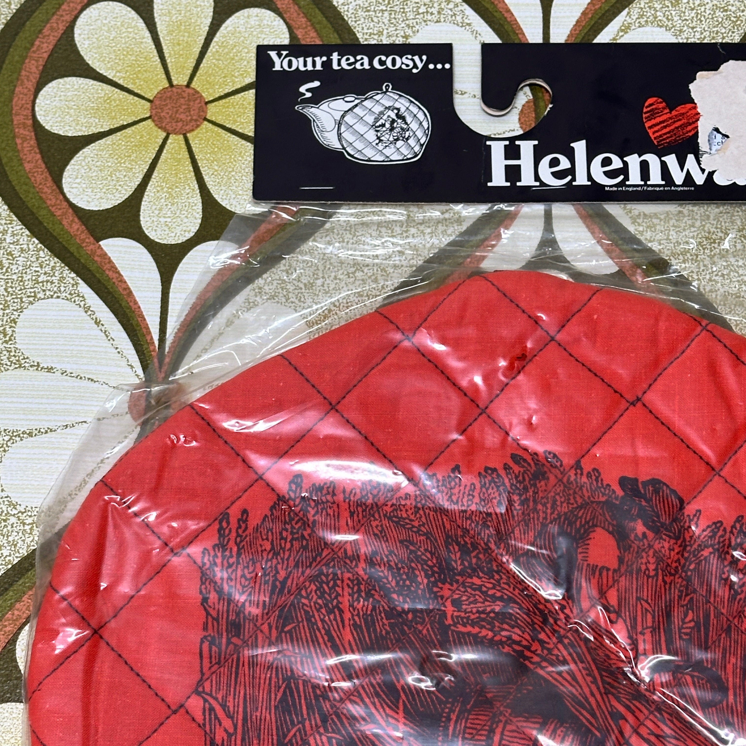 Tea COSY Myer Vintage 100% Cotton – Pink Peacock