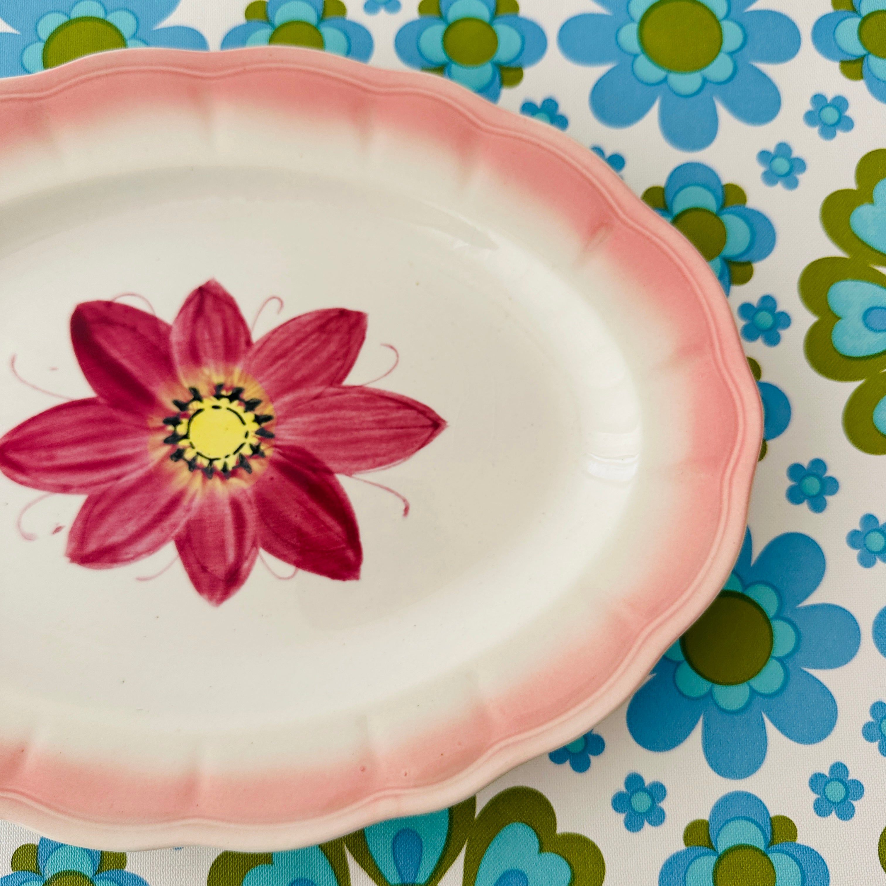 Japan Ironstone Plate Pink VINTAGE – Pink Peacock