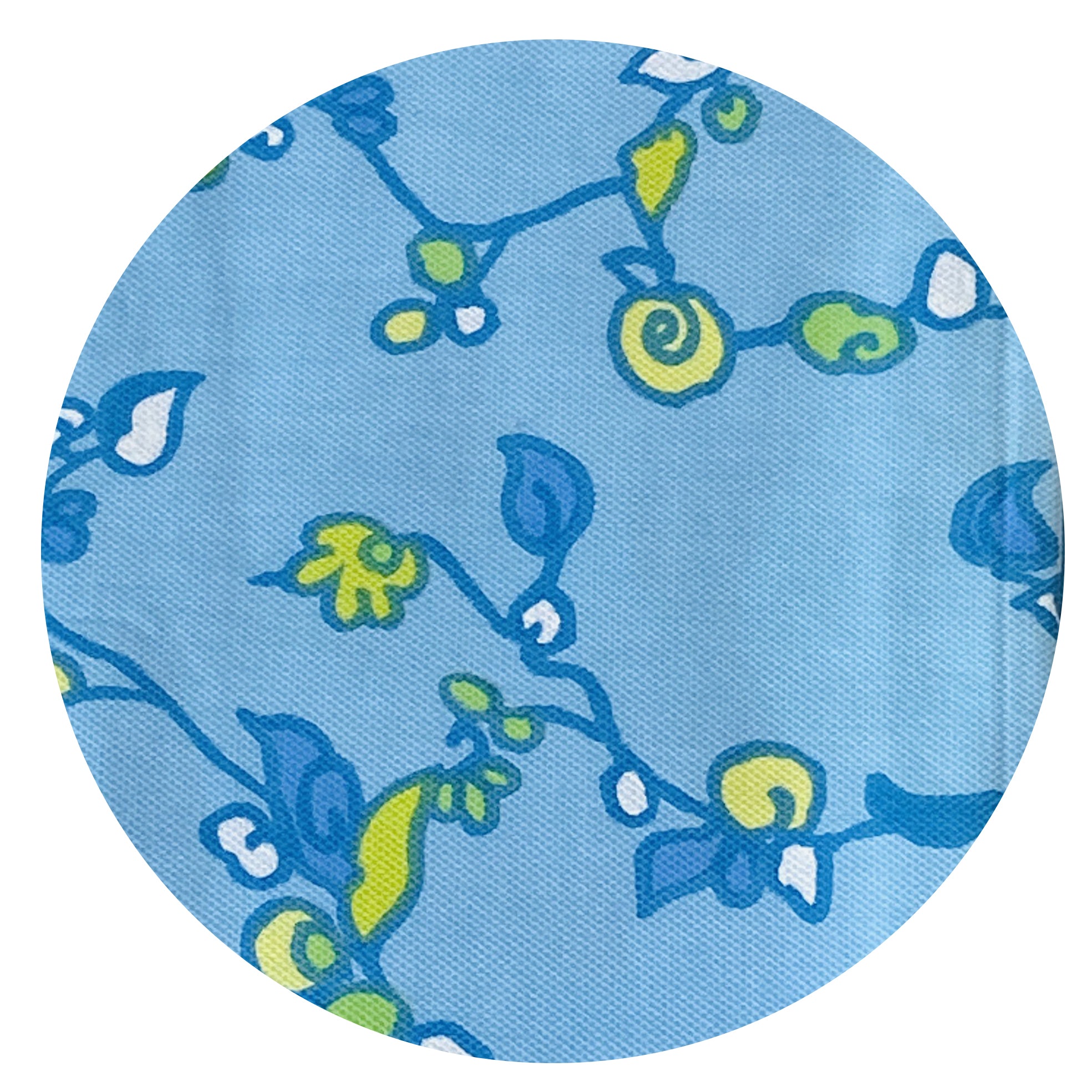 Cute Blue Floral Fabric ~ Fantastic Texture ~ Exclusive Sekers Fabric ...