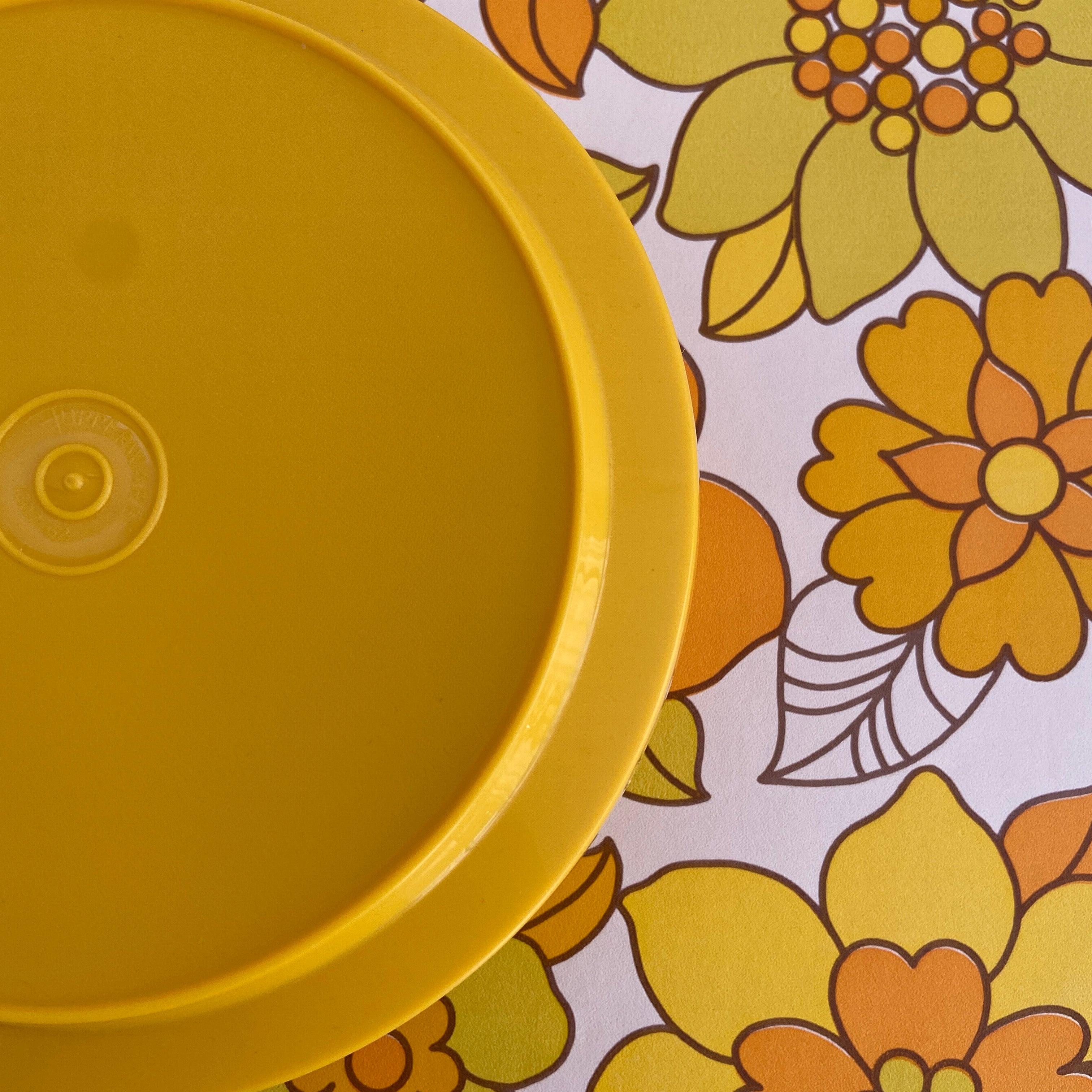BRIGHT TUPPERWARE Retro Yellow Container 70's Kitchen – Pink Peacock